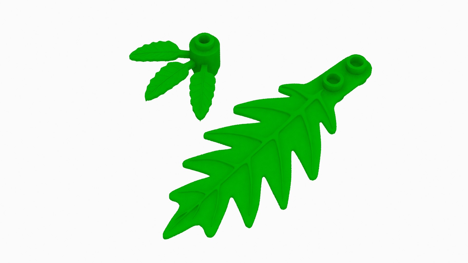 3D Model Lego Detailed Plant Leaf - TurboSquid 1950332