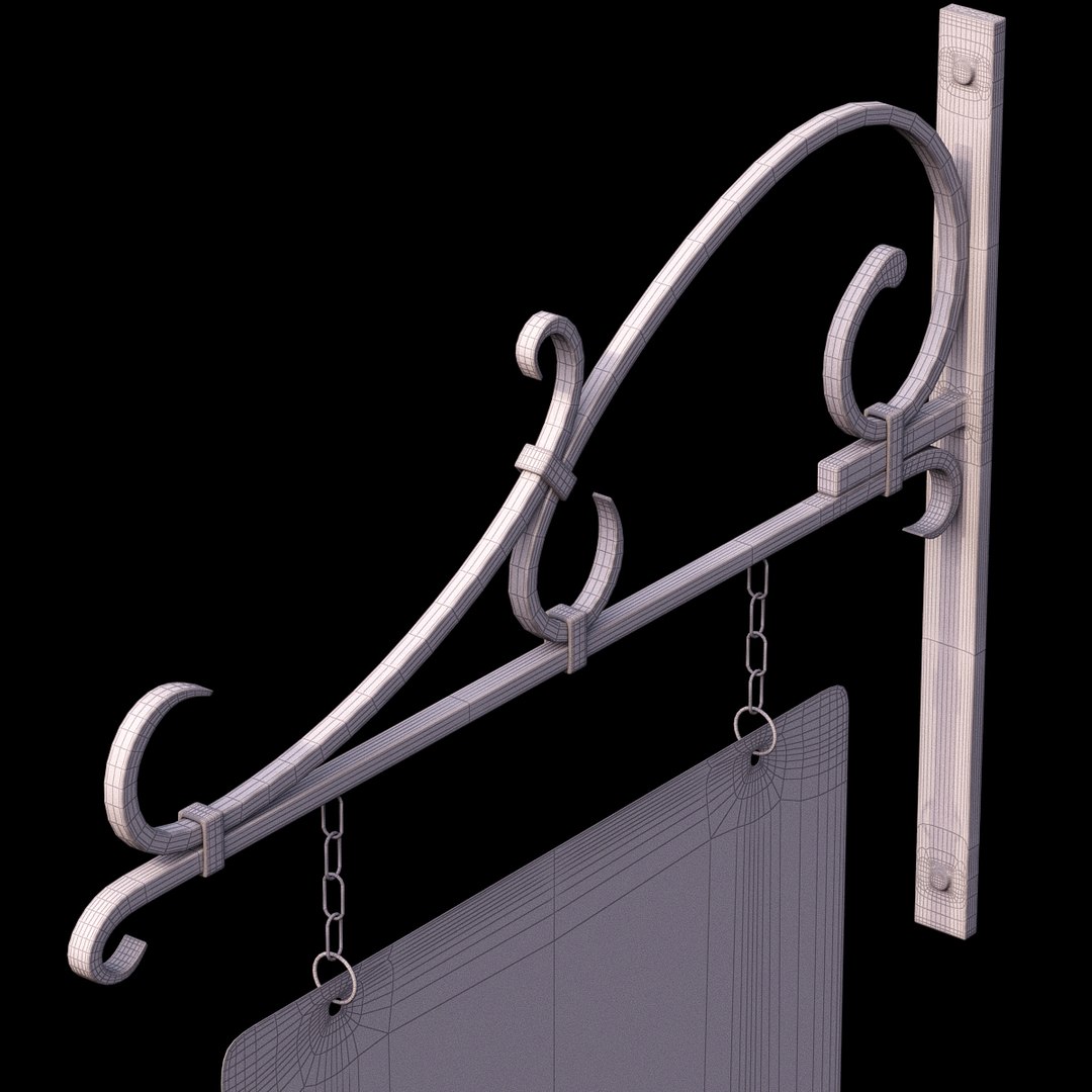 hanging sign 3d 3ds