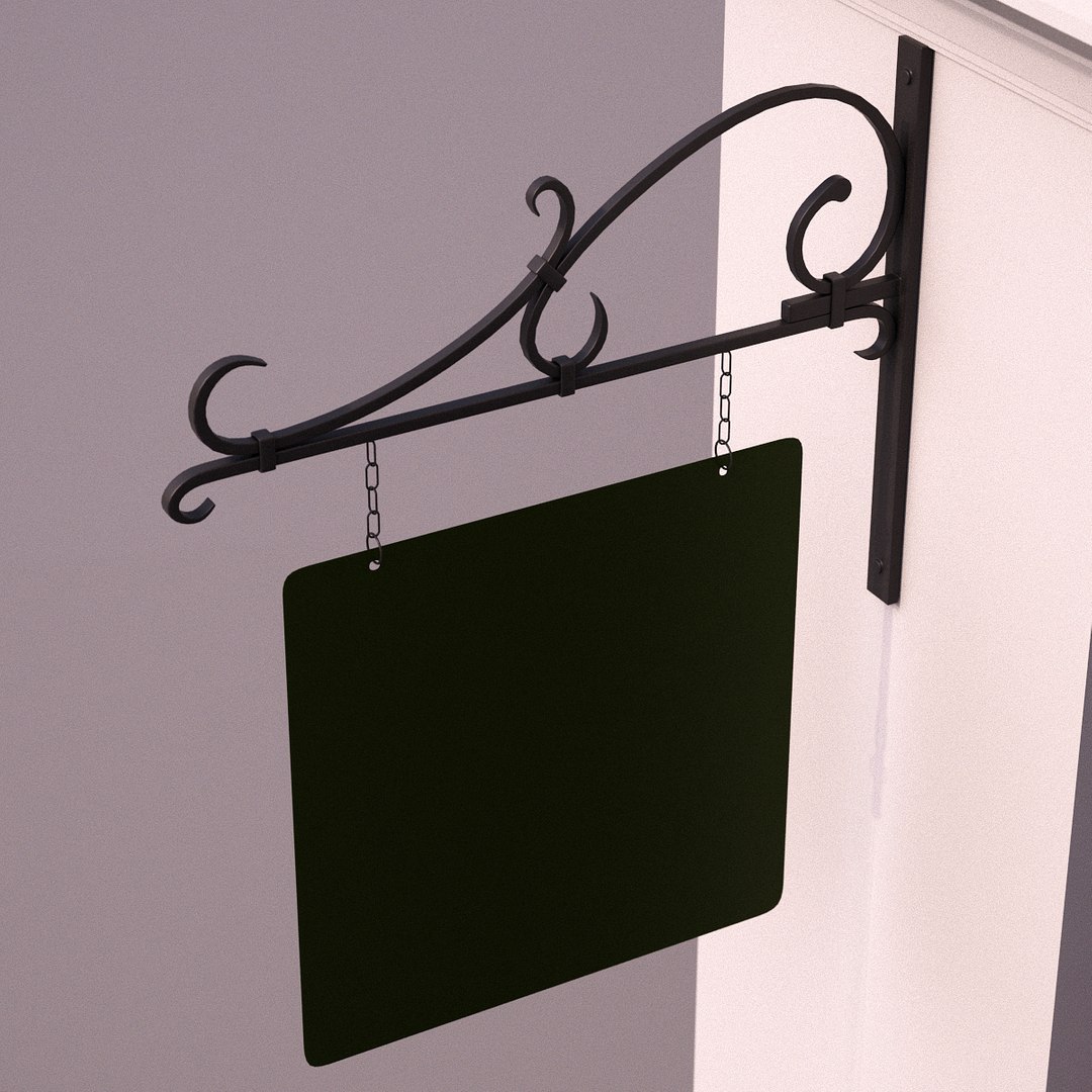 hanging sign 3d 3ds