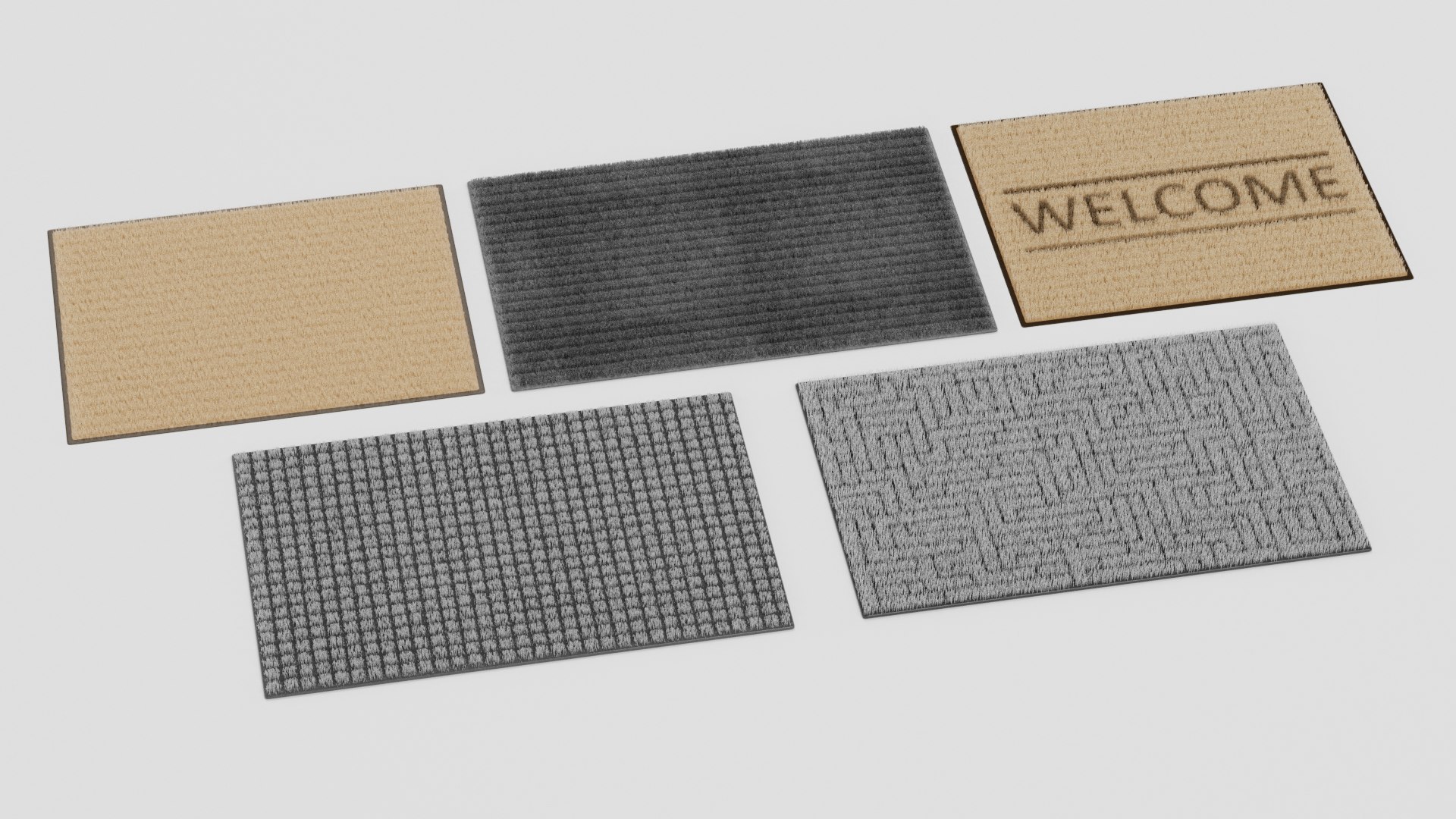 3D Doormats Pbr Fibers - TurboSquid 1459526