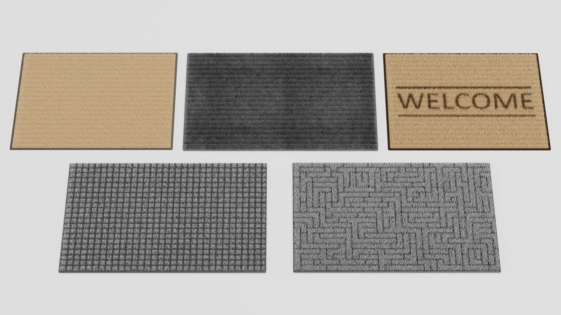 3D Doormats Pbr Fibers - TurboSquid 1459526