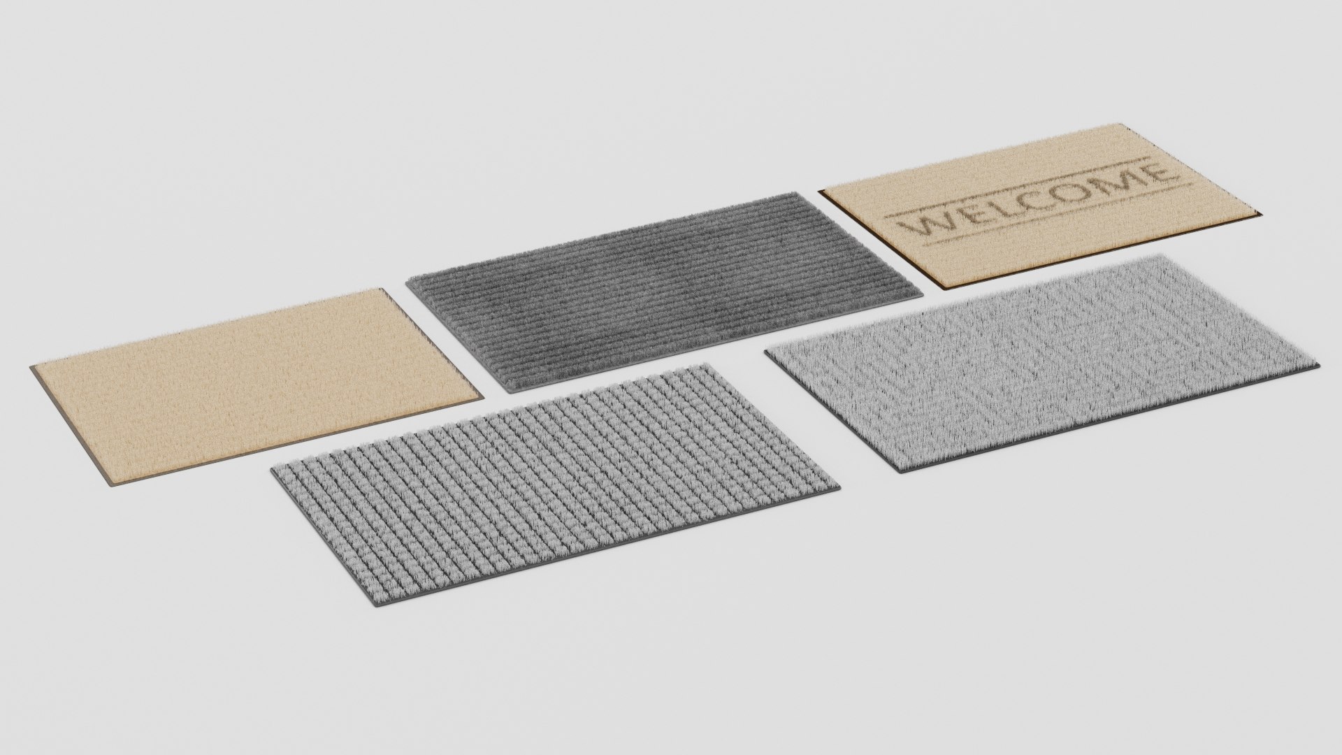 3D Doormats Pbr Fibers - TurboSquid 1459526