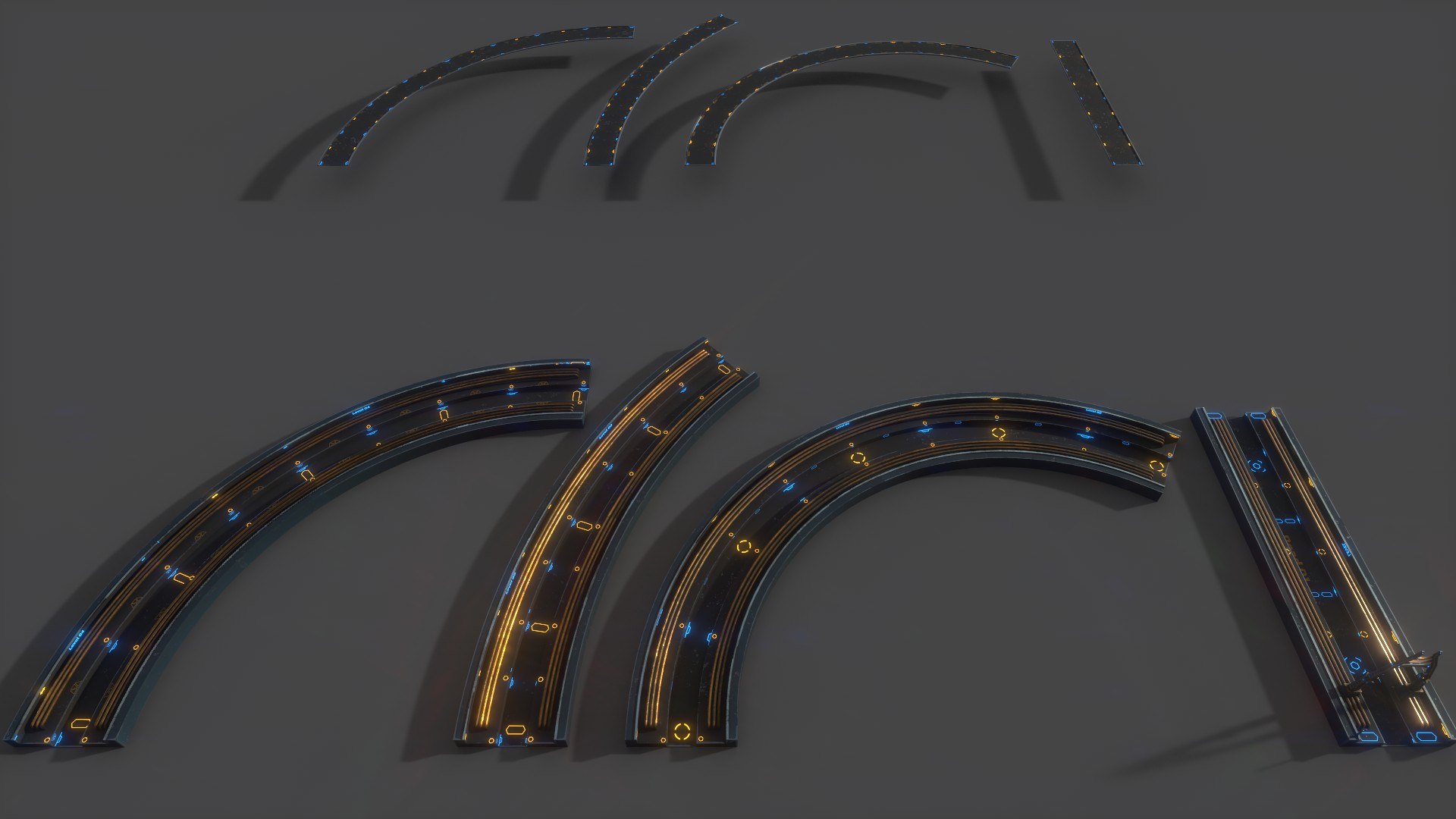 3D Model Sci-fi Platform Road - TurboSquid 1668385