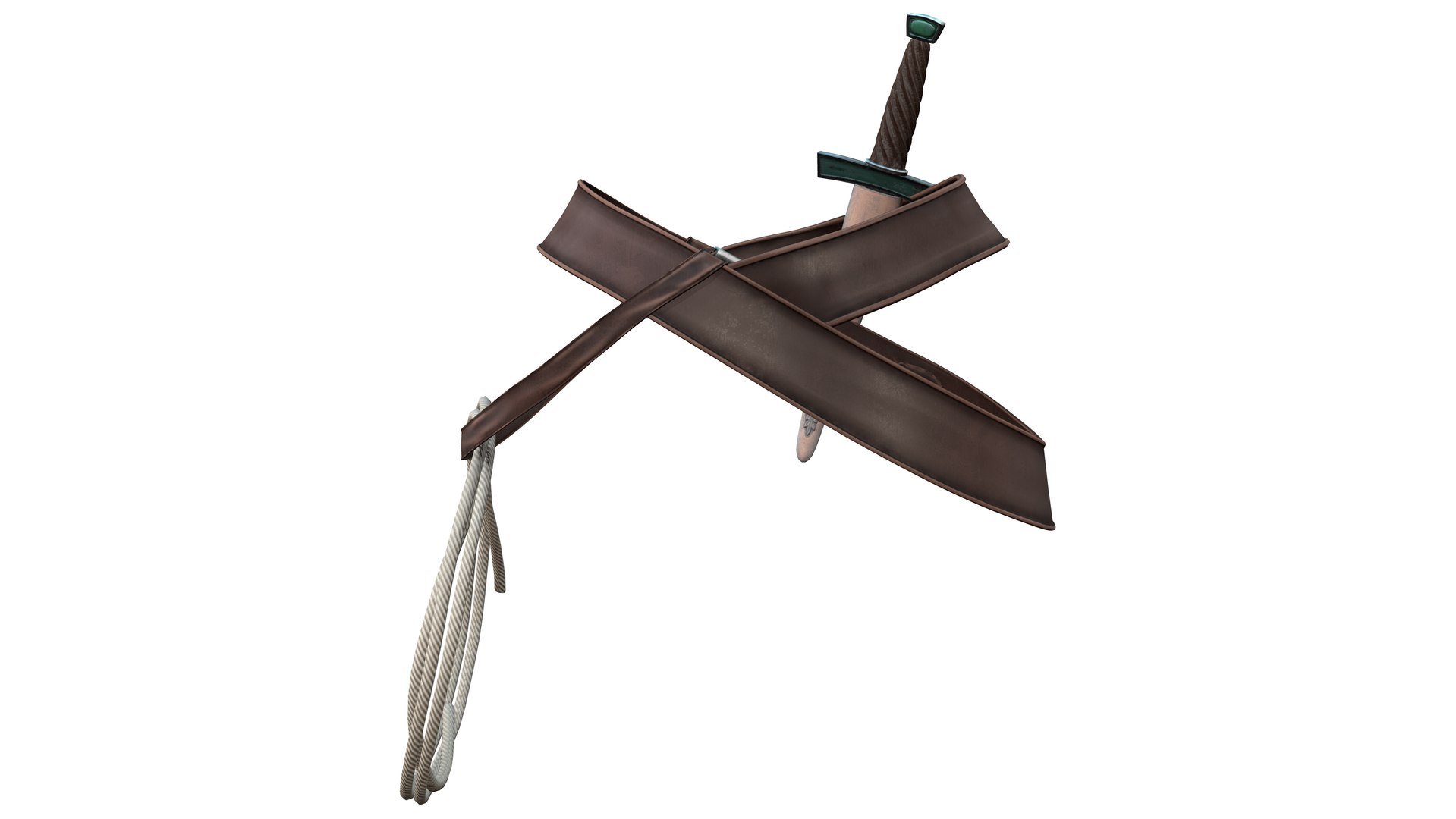 Ottoman Belt With Dagger And Rope 3D Model - TurboSquid 2072436