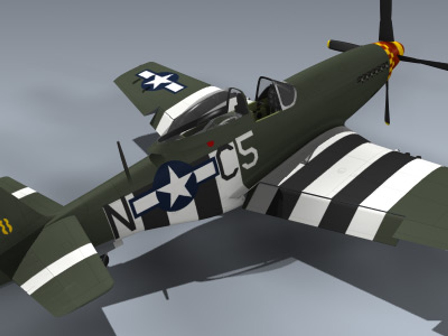 P-51d Mustang Frenesi 3d Max