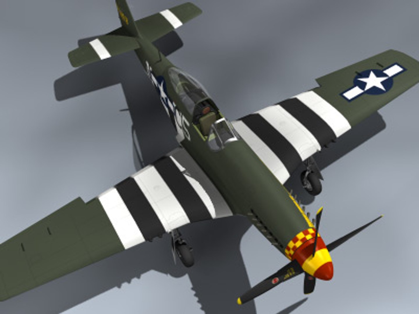 P-51d Mustang Frenesi 3d Max