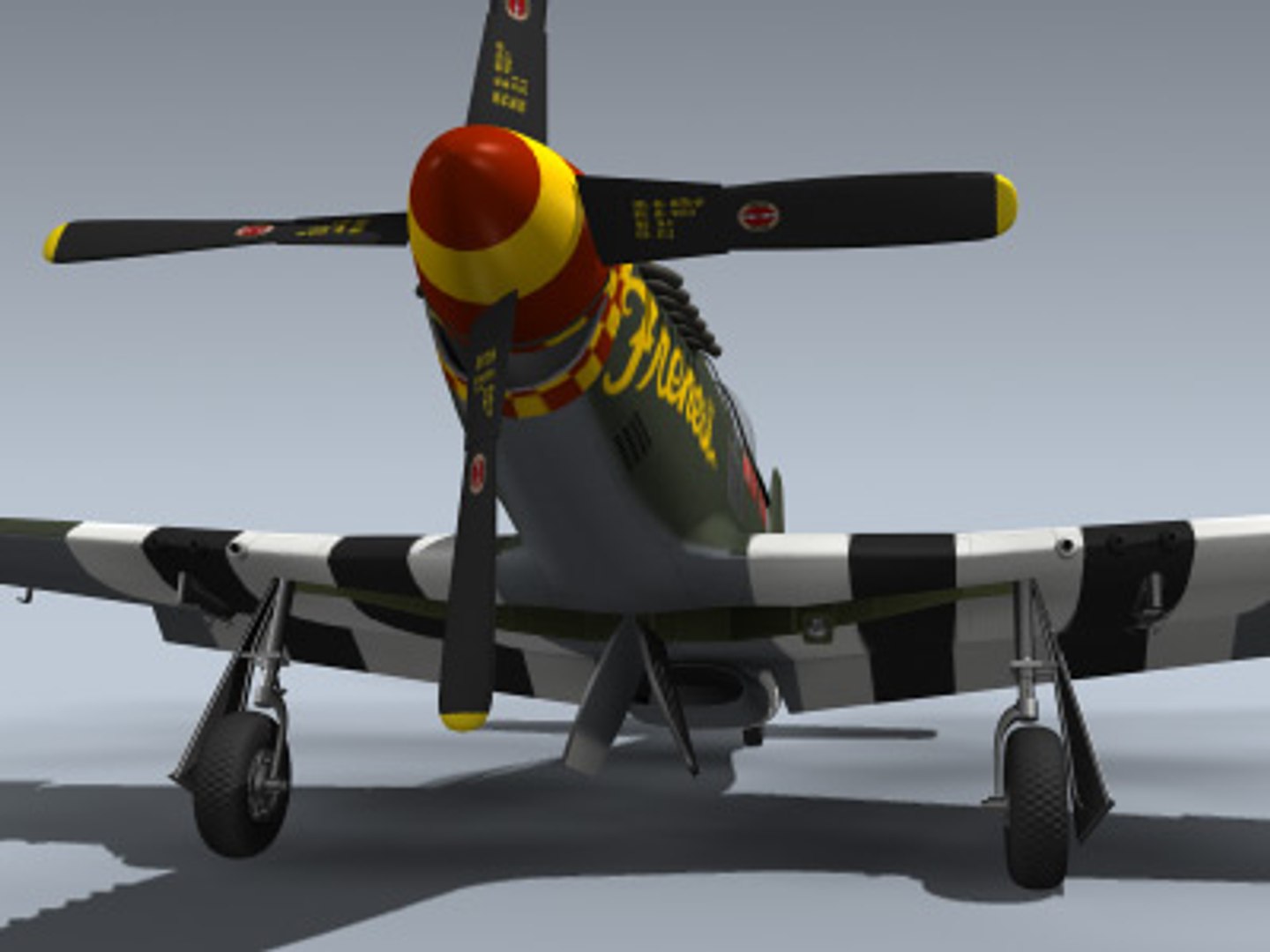 P-51d Mustang Frenesi 3d Max