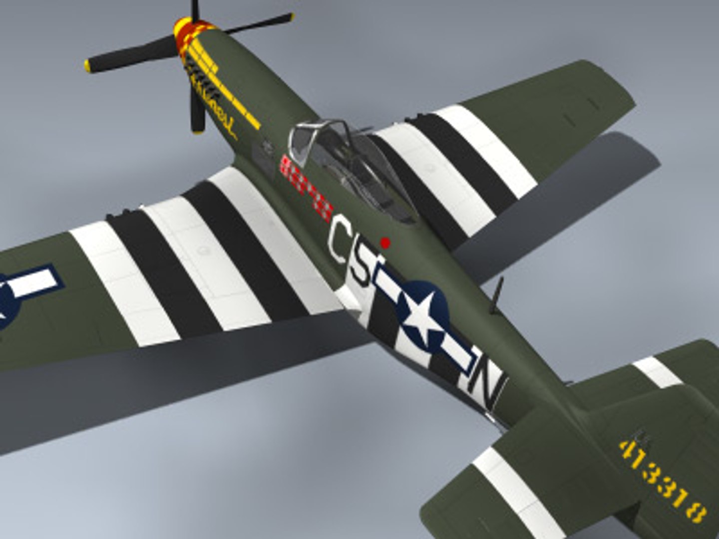 P-51d Mustang Frenesi 3d Max