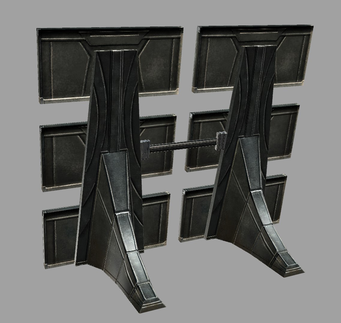 Military Retaining Wall 3d Obj