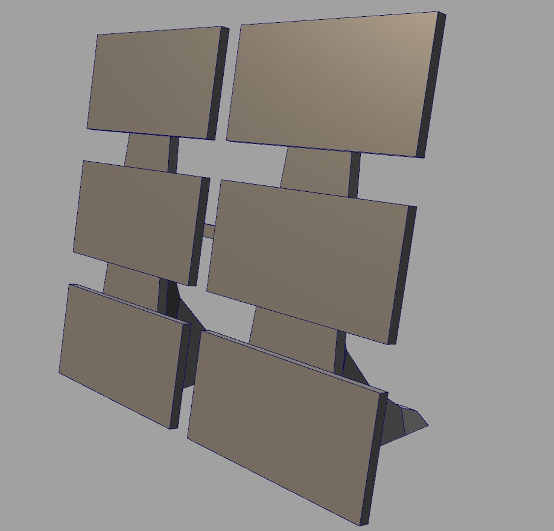 Military Retaining Wall 3d Obj
