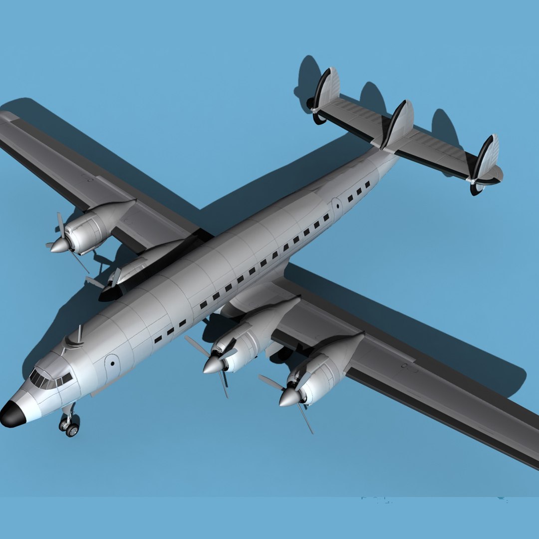 3D Lockheed L1649 Star Liner V00 Bare Metal - TurboSquid 1921225