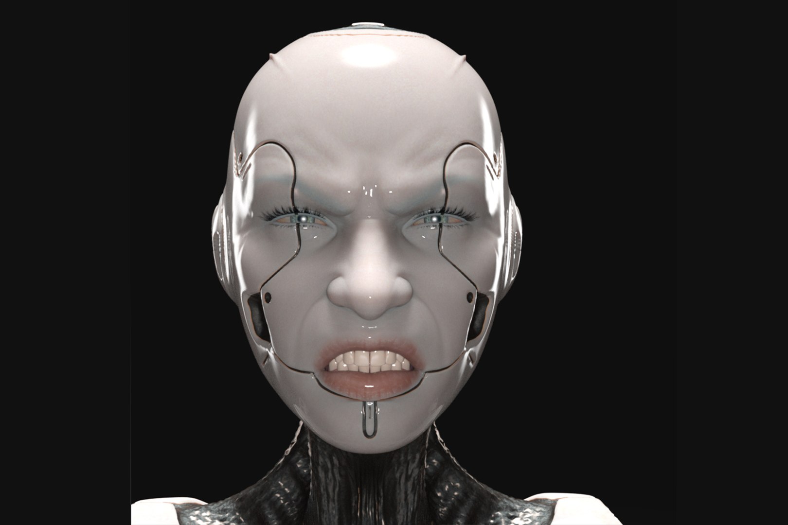 Cyborg Female Robot Model - TurboSquid 2079437