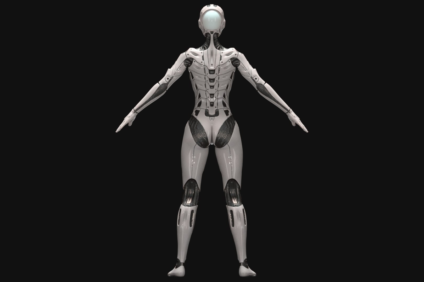 Cyborg Female Robot Model - TurboSquid 2079437