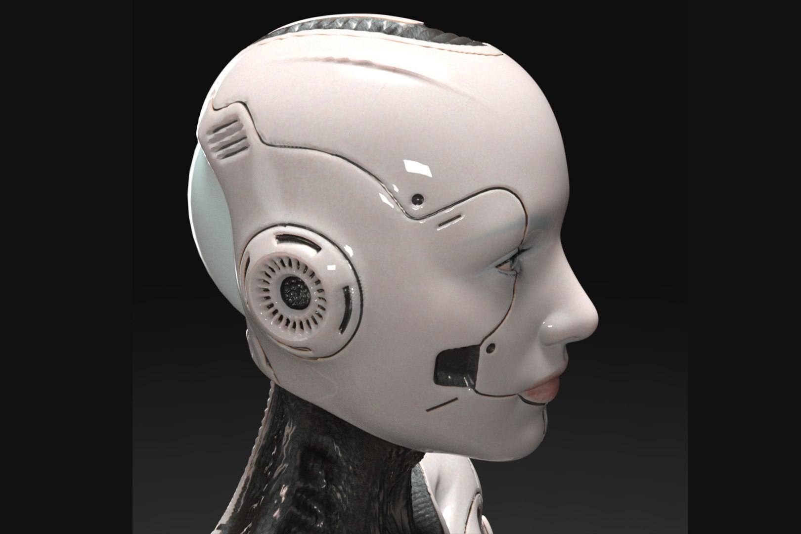 Cyborg Female Robot Model - TurboSquid 2079437