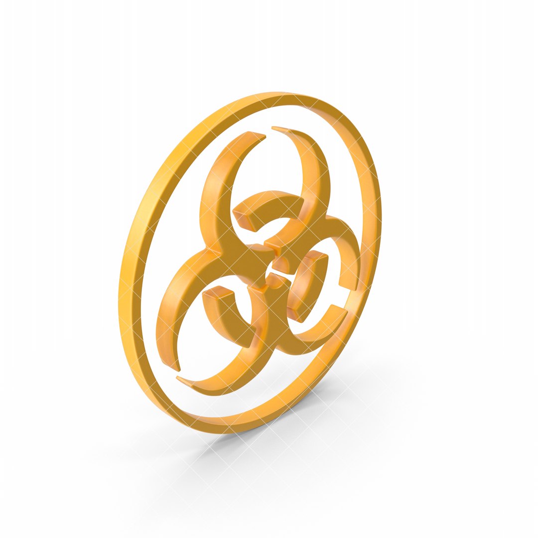 3D Biohazard Symbol Yellow - TurboSquid 2306001