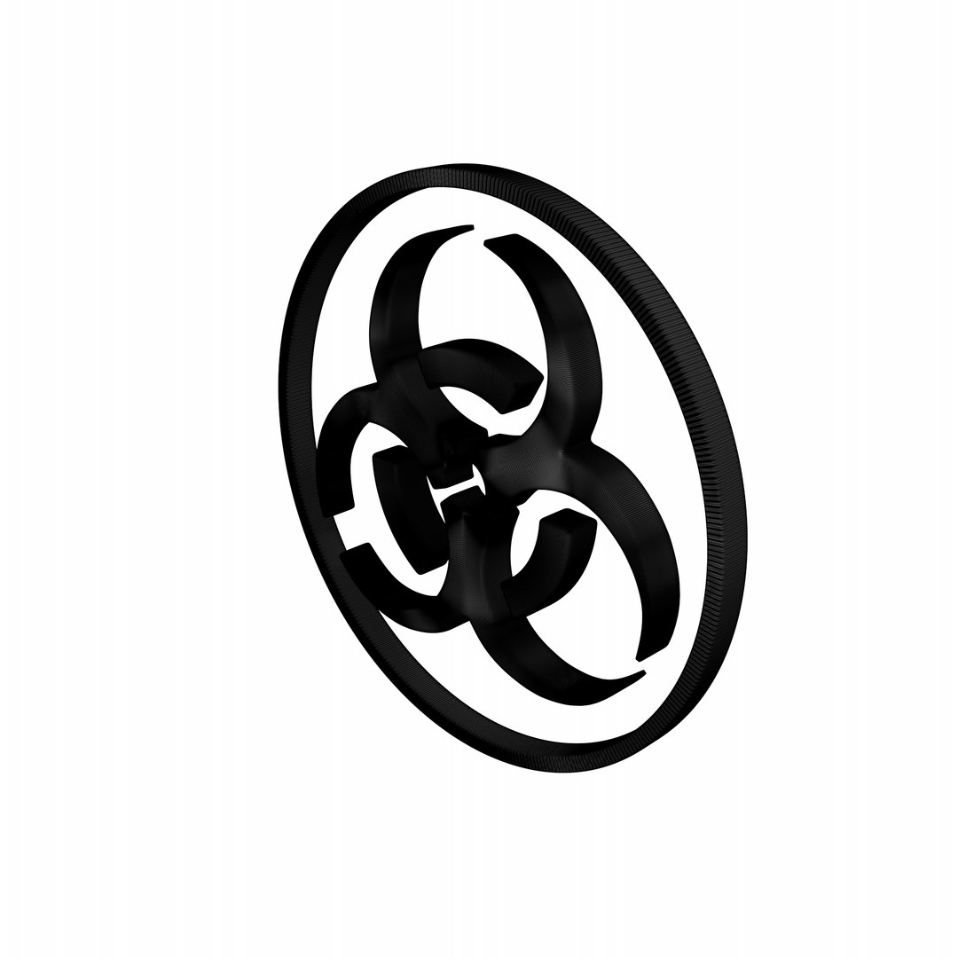 3D Biohazard Symbol Yellow - TurboSquid 2306001