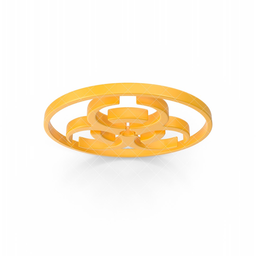 3D Biohazard Symbol Yellow - TurboSquid 2306001