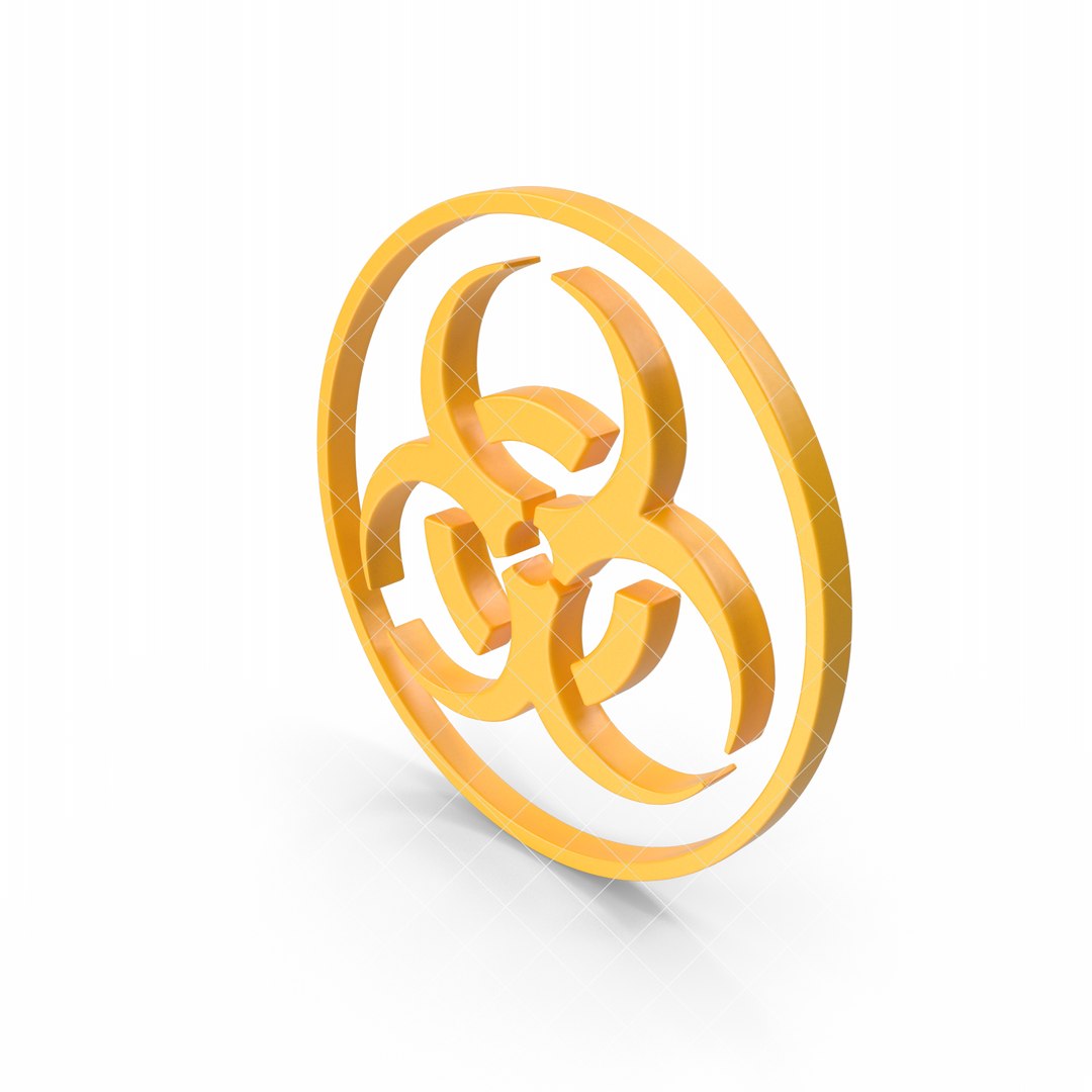 3D Biohazard Symbol Yellow - TurboSquid 2306001