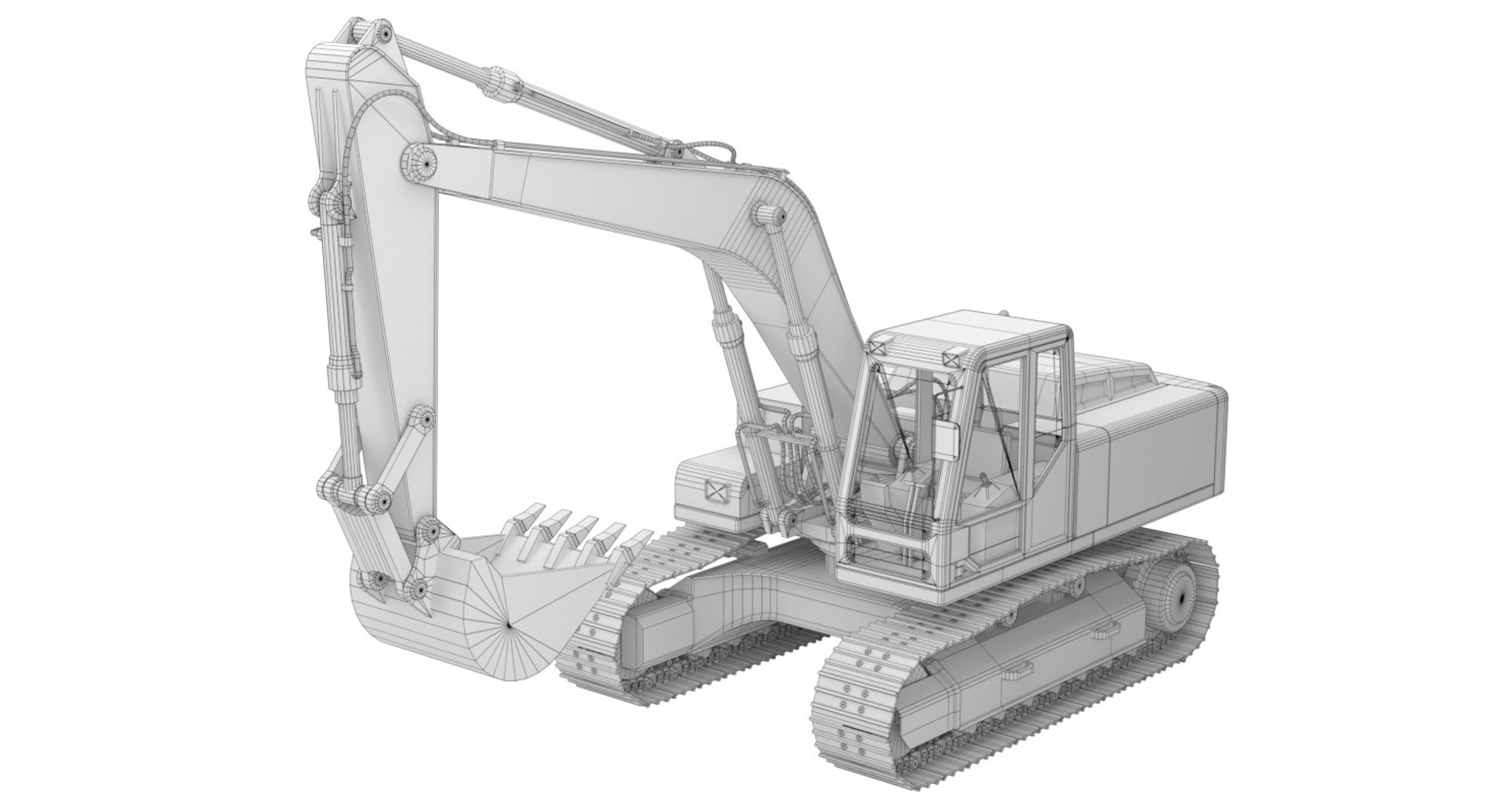 Excavator Digger Industrial 3D Model - TurboSquid 1356073