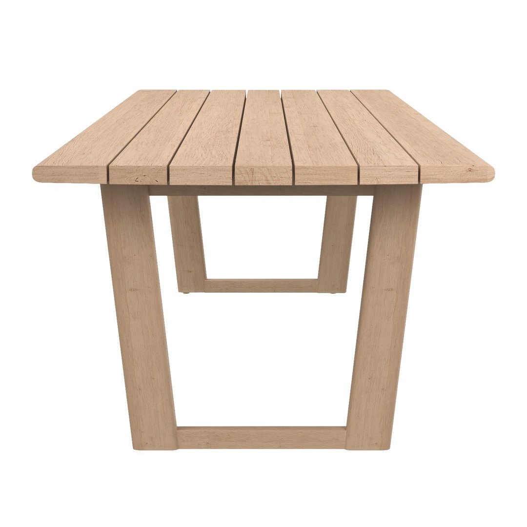 RH Mesa Teak Rectangular Dining Table 3D model - TurboSquid 2118903