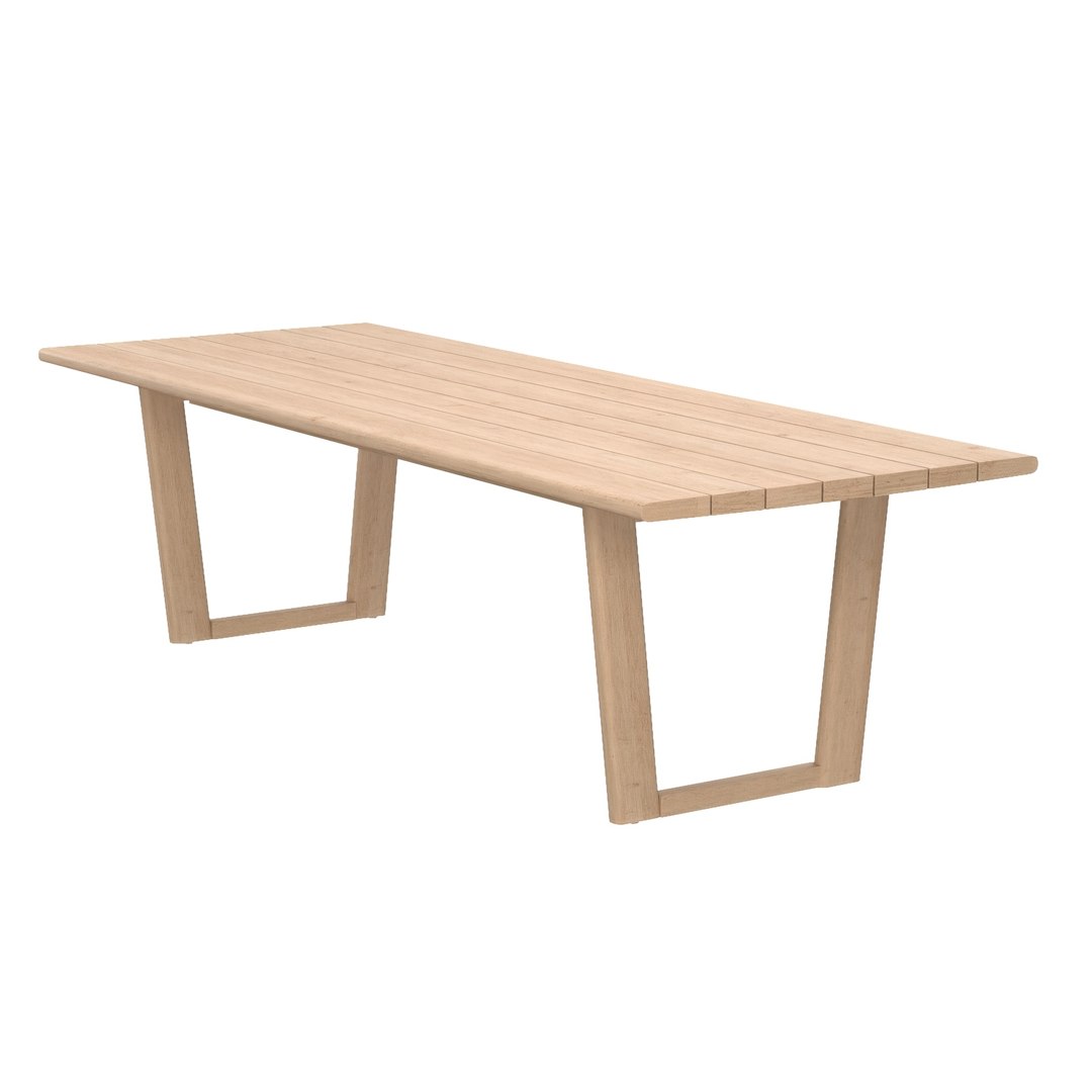 RH Mesa Teak Rectangular Dining Table 3D model - TurboSquid 2118903