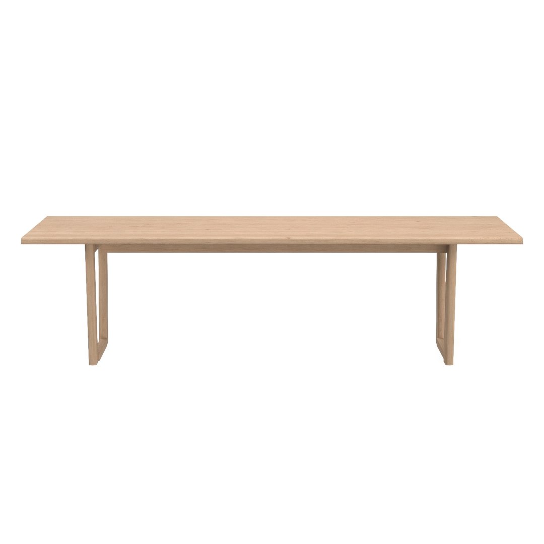 RH Mesa Teak Rectangular Dining Table 3D model - TurboSquid 2118903