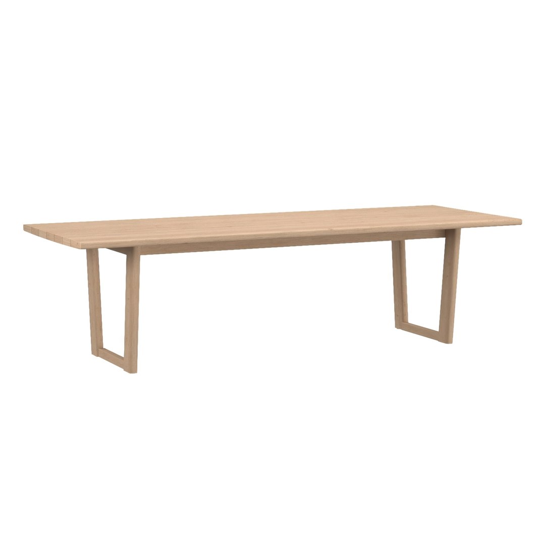 RH Mesa Teak Rectangular Dining Table 3D model - TurboSquid 2118903