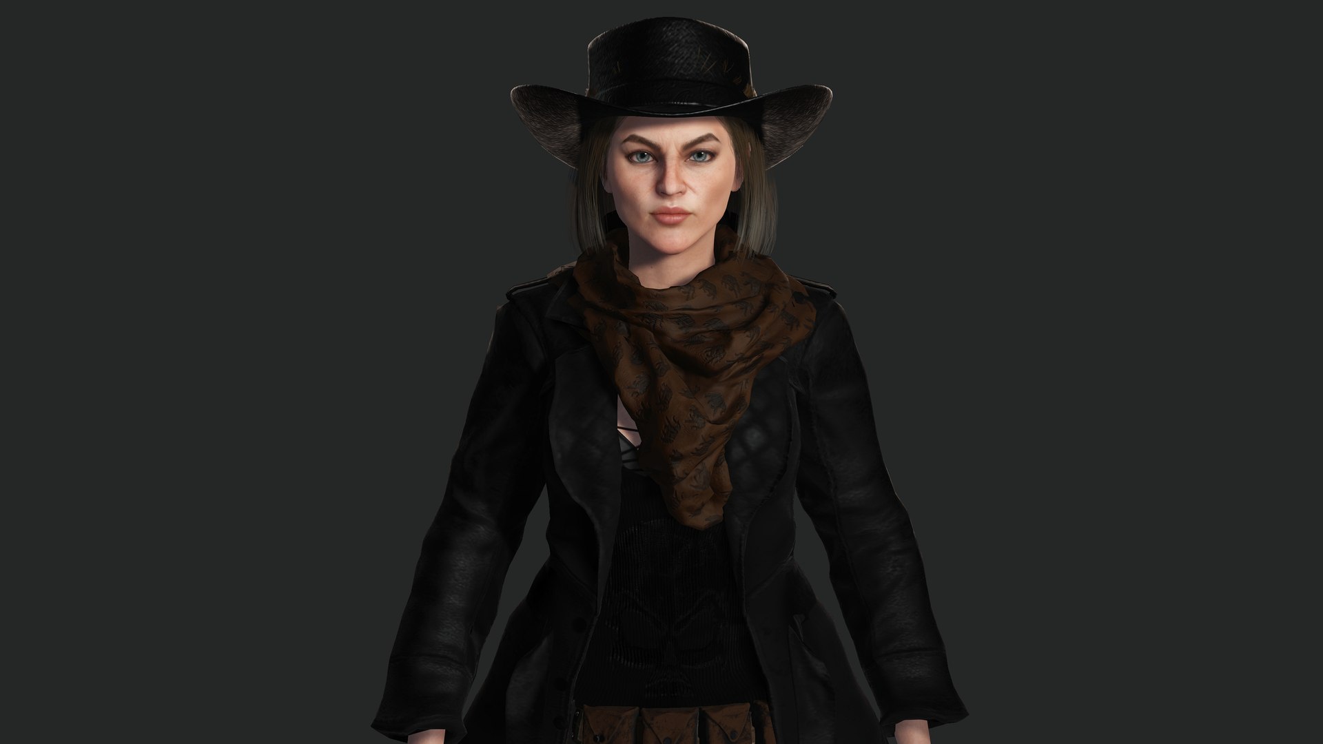 3D Model AAA 3D REALISTIC FEMALE CHARACTER - WILD WEST COWGIRL ...