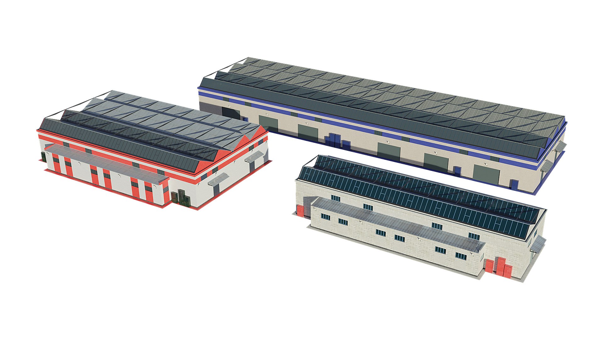 3D Industrial Buildings model pack - TurboSquid 1851242