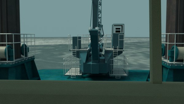 dredger barge 3d model