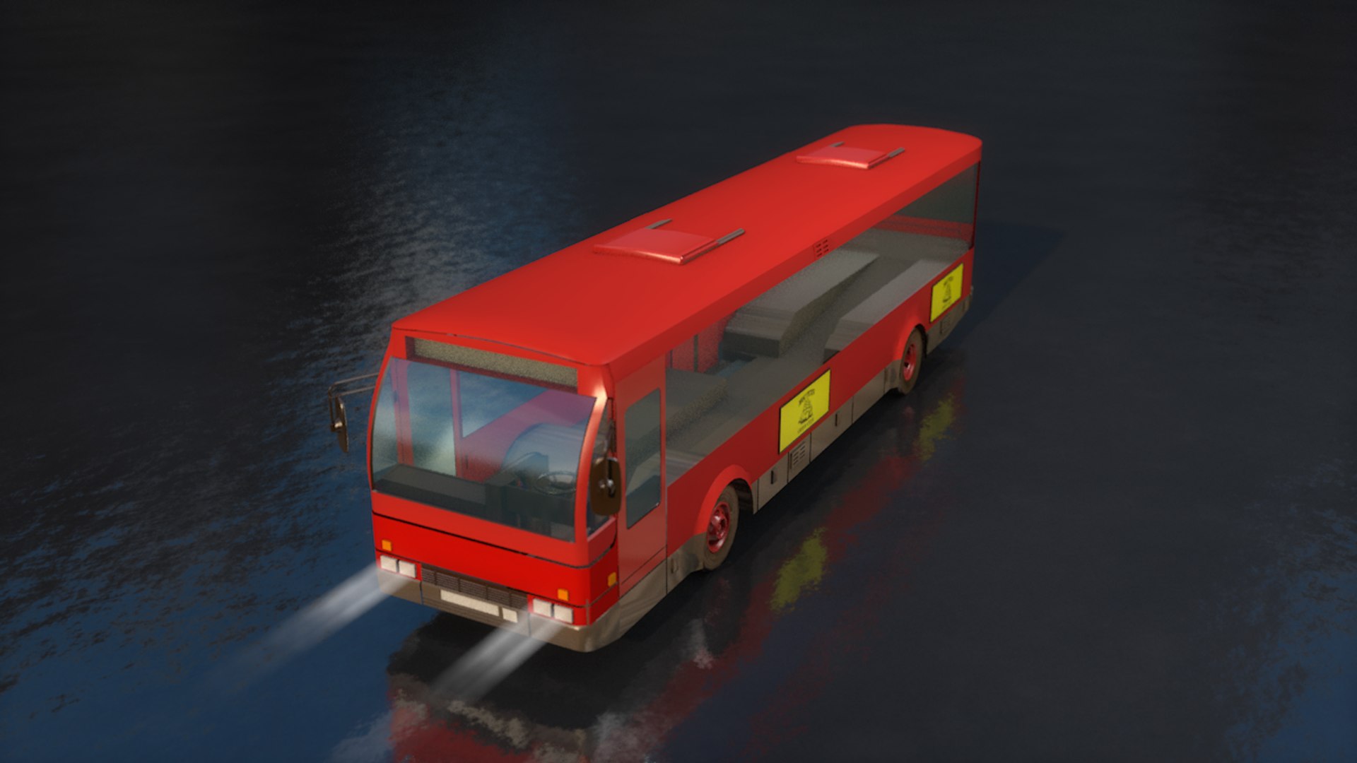 3D Model Emt Red Bus - TurboSquid 1472860