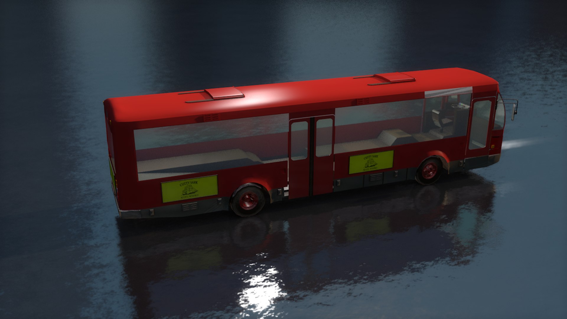 3D Model Emt Red Bus - TurboSquid 1472860