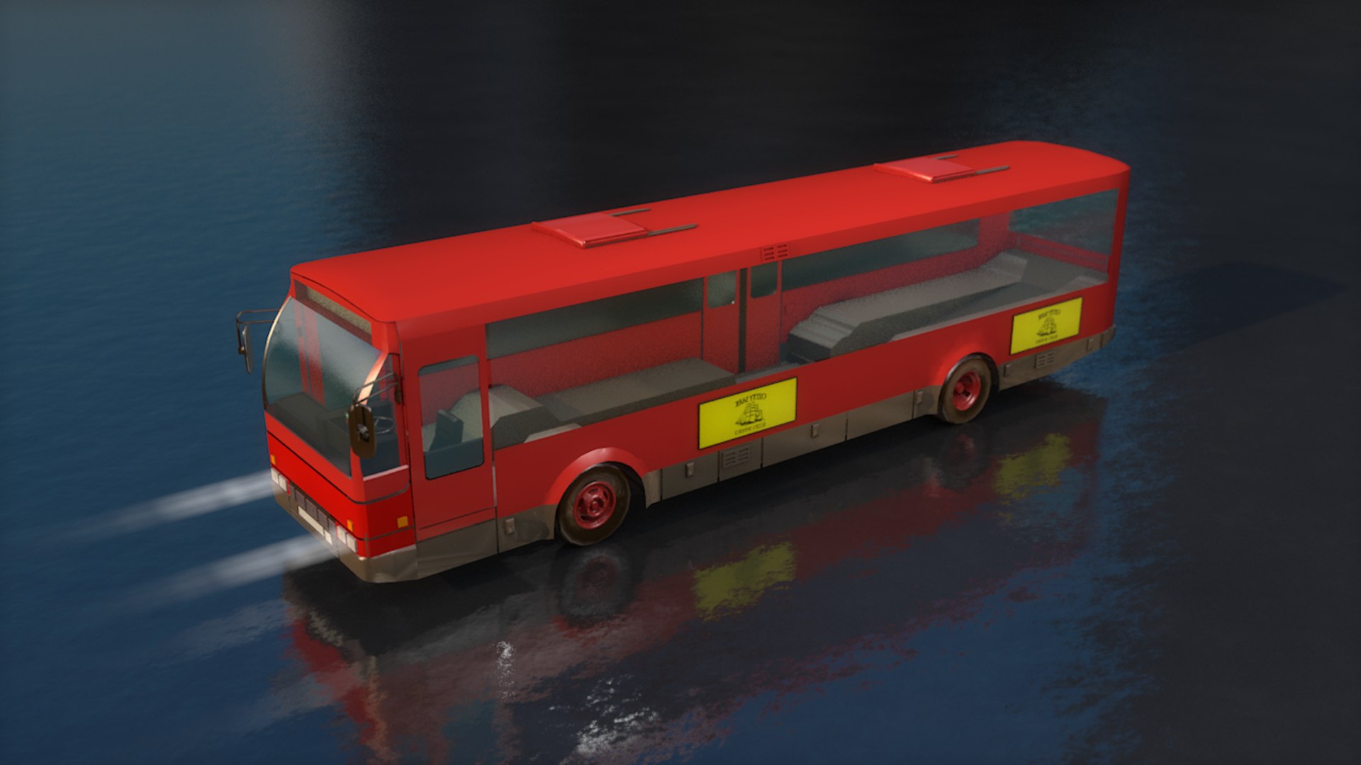 3D Model Emt Red Bus - TurboSquid 1472860