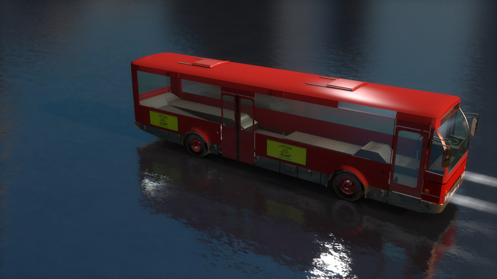 3D Model Emt Red Bus - TurboSquid 1472860