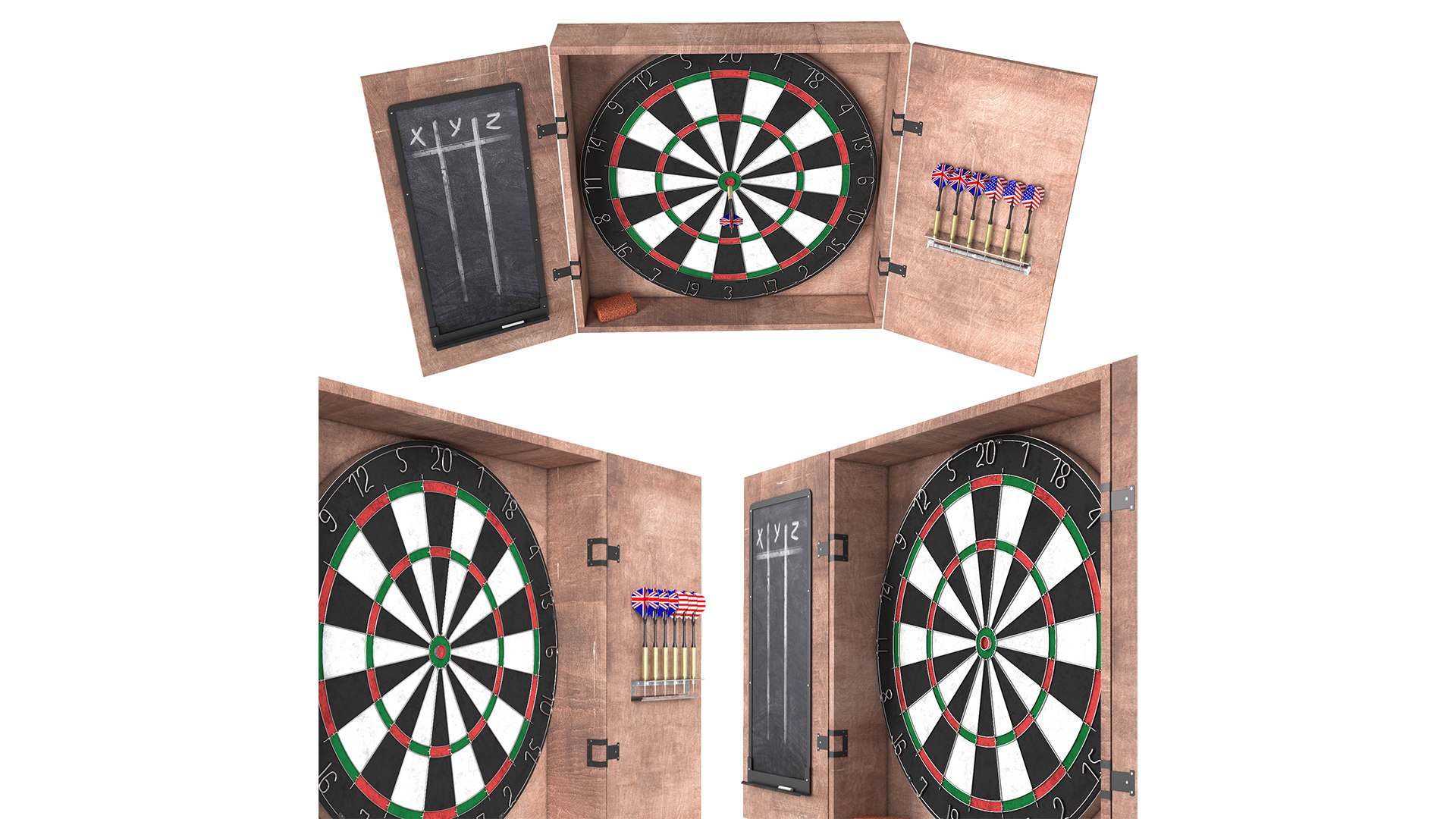 Darts target game 3D model - TurboSquid 1814015