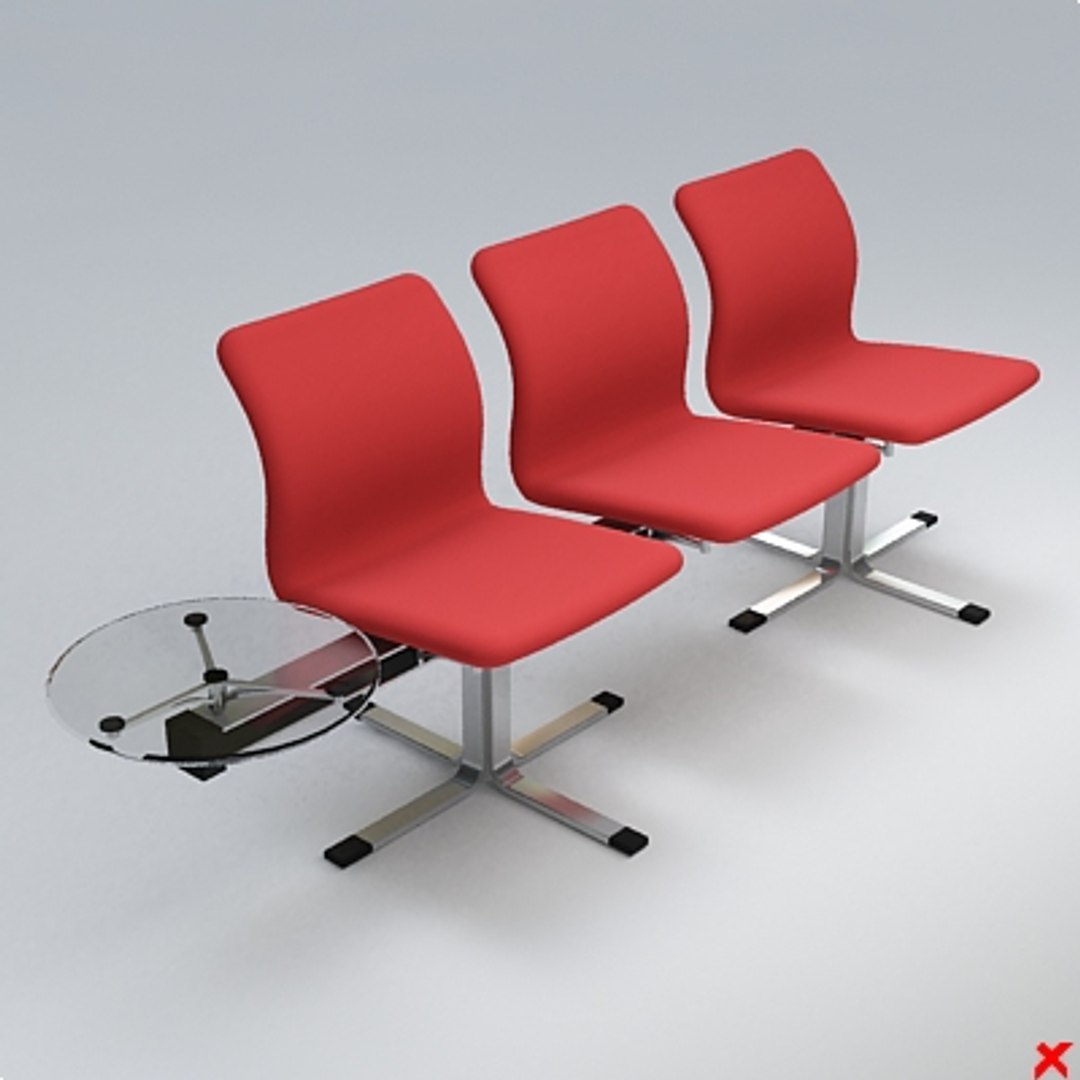 Chair Waiting 3d Model