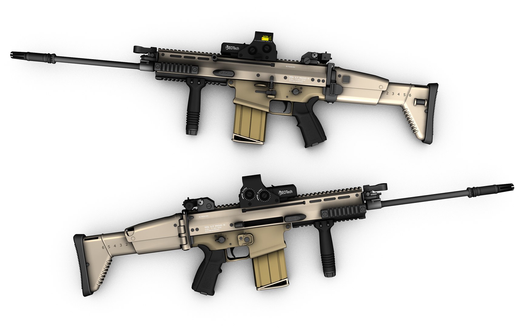 3d weapons m4 sopmod scar-h