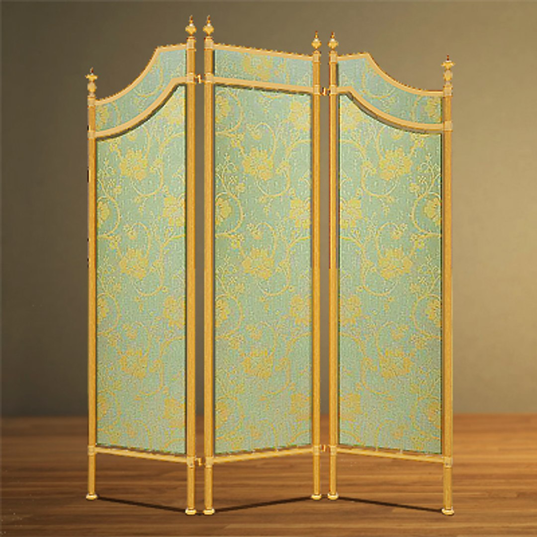 Retro Folding Screen Old Style 3d 3ds