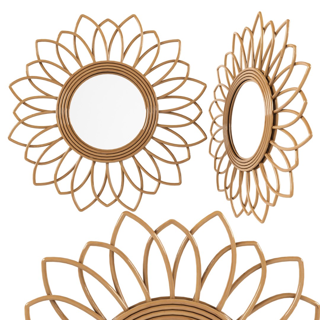 Mirror Rattan Set 1 Model - TurboSquid 1609565