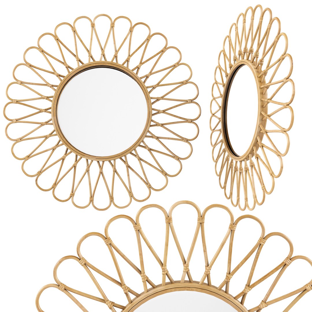 Mirror Rattan Set 1 Model - TurboSquid 1609565