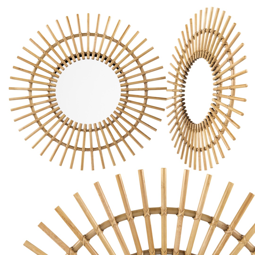 Mirror Rattan Set 1 Model - TurboSquid 1609565