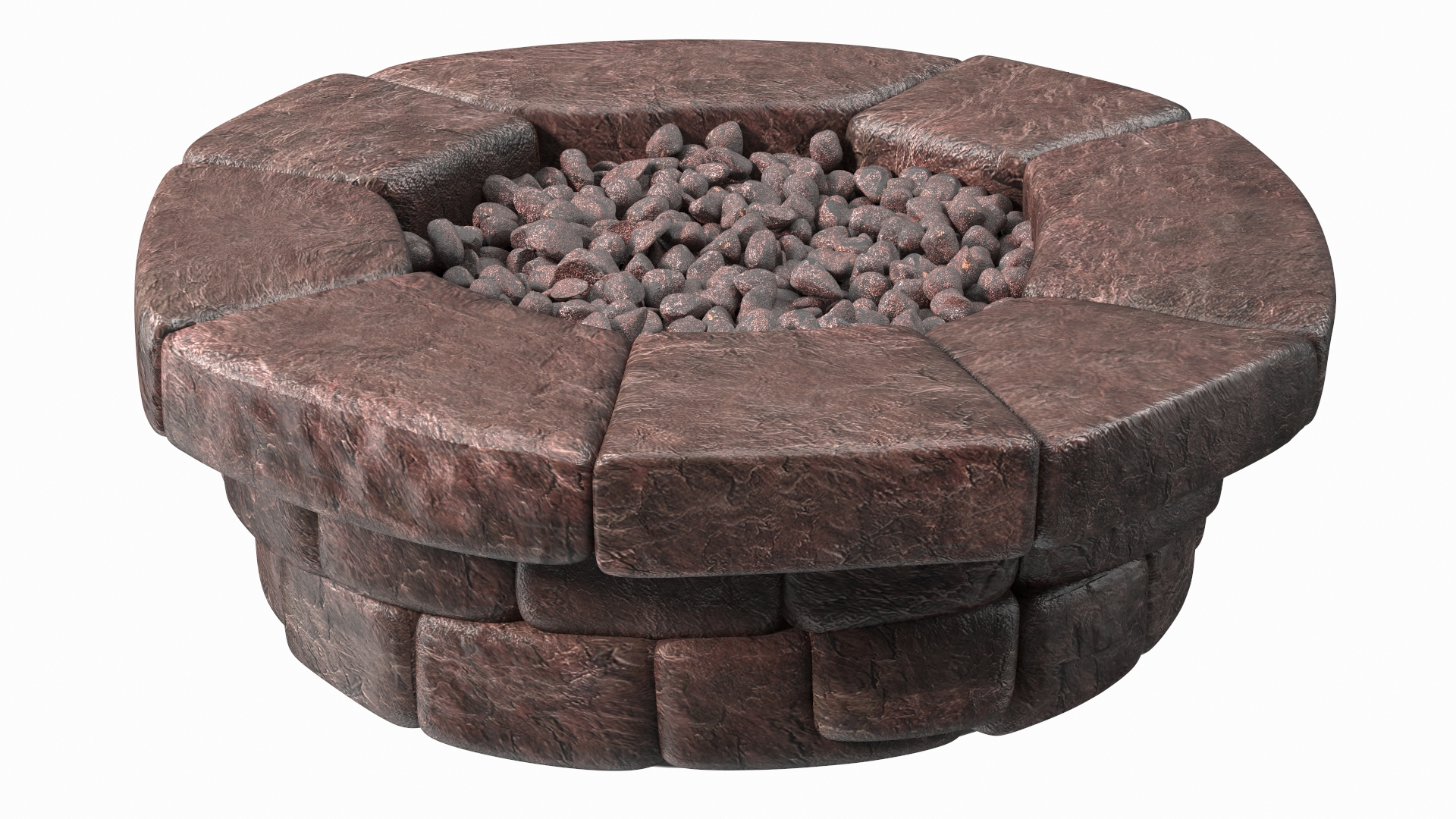 3D Round Stone Fire Pit Table - TurboSquid 1914521