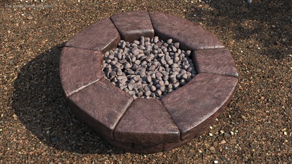 3D Round Stone Fire Pit Table - TurboSquid 1914521