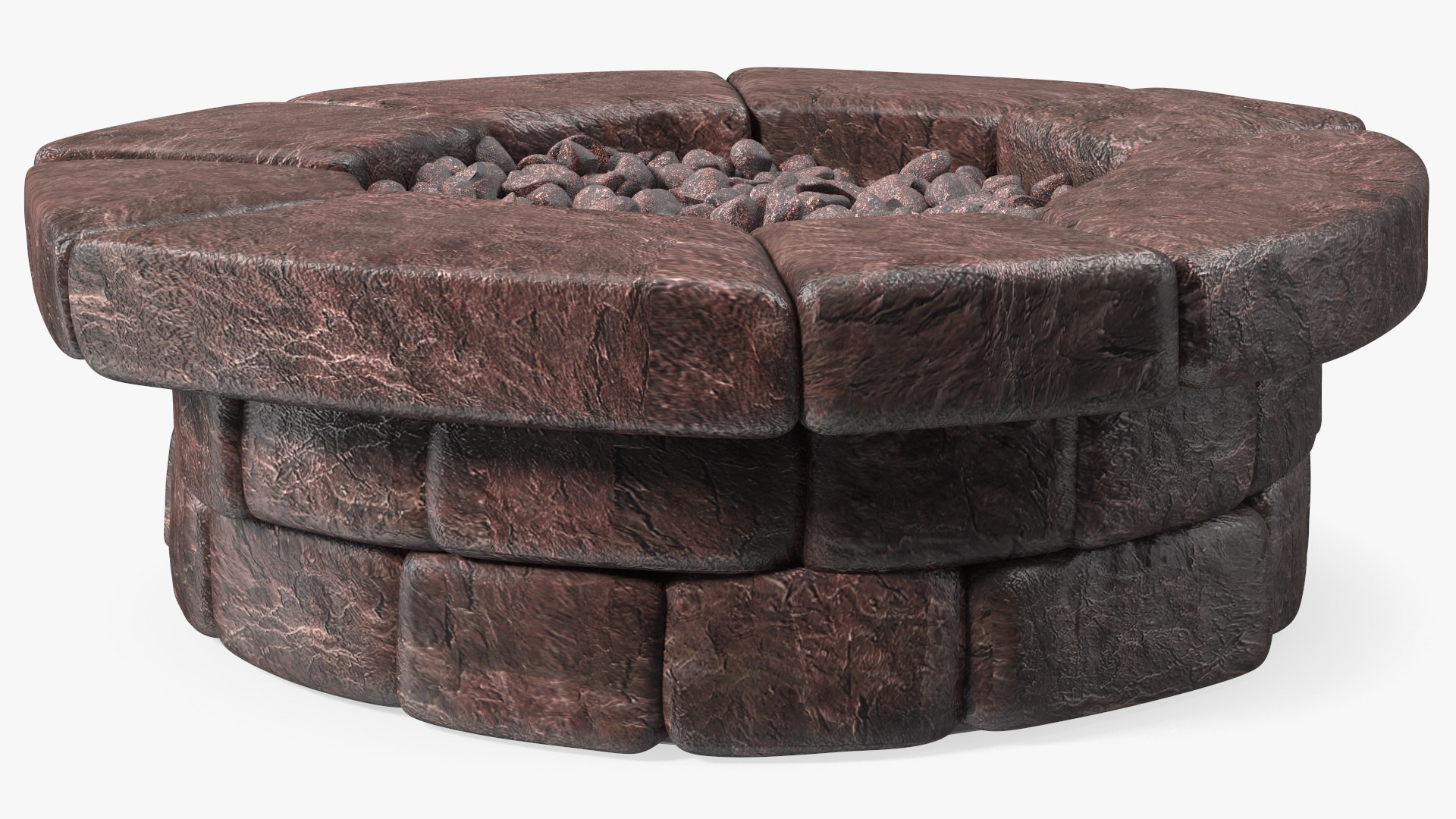 3D Round Stone Fire Pit Table - TurboSquid 1914521