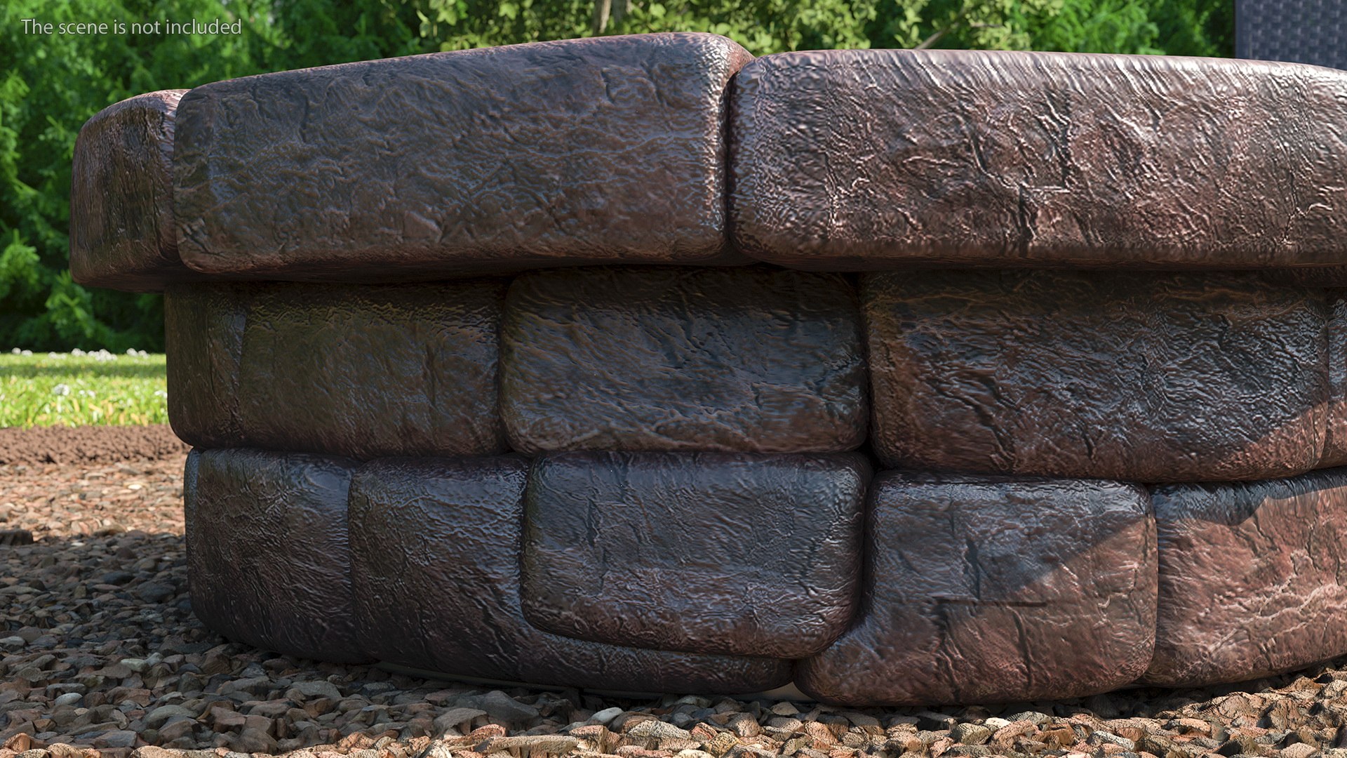 3D Round Stone Fire Pit Table - TurboSquid 1914521