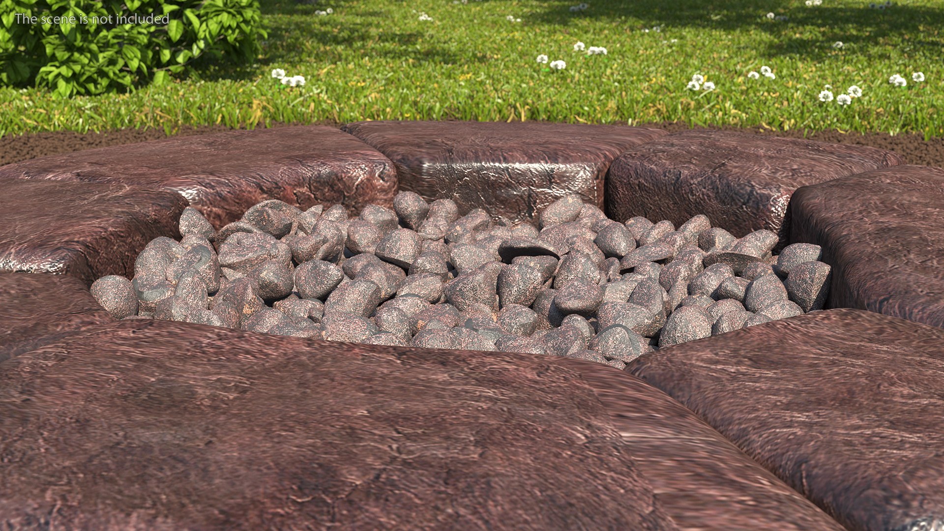 3D Round Stone Fire Pit Table - TurboSquid 1914521