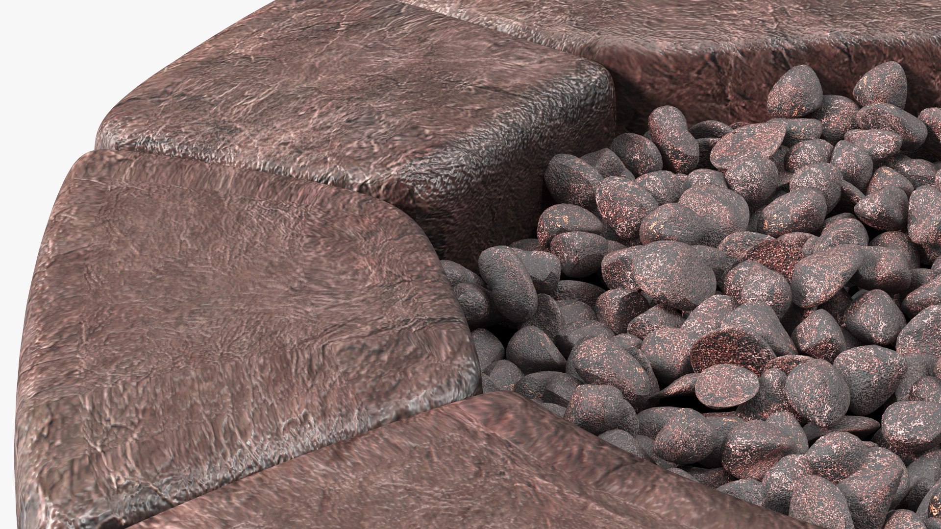 3D Round Stone Fire Pit Table - TurboSquid 1914521