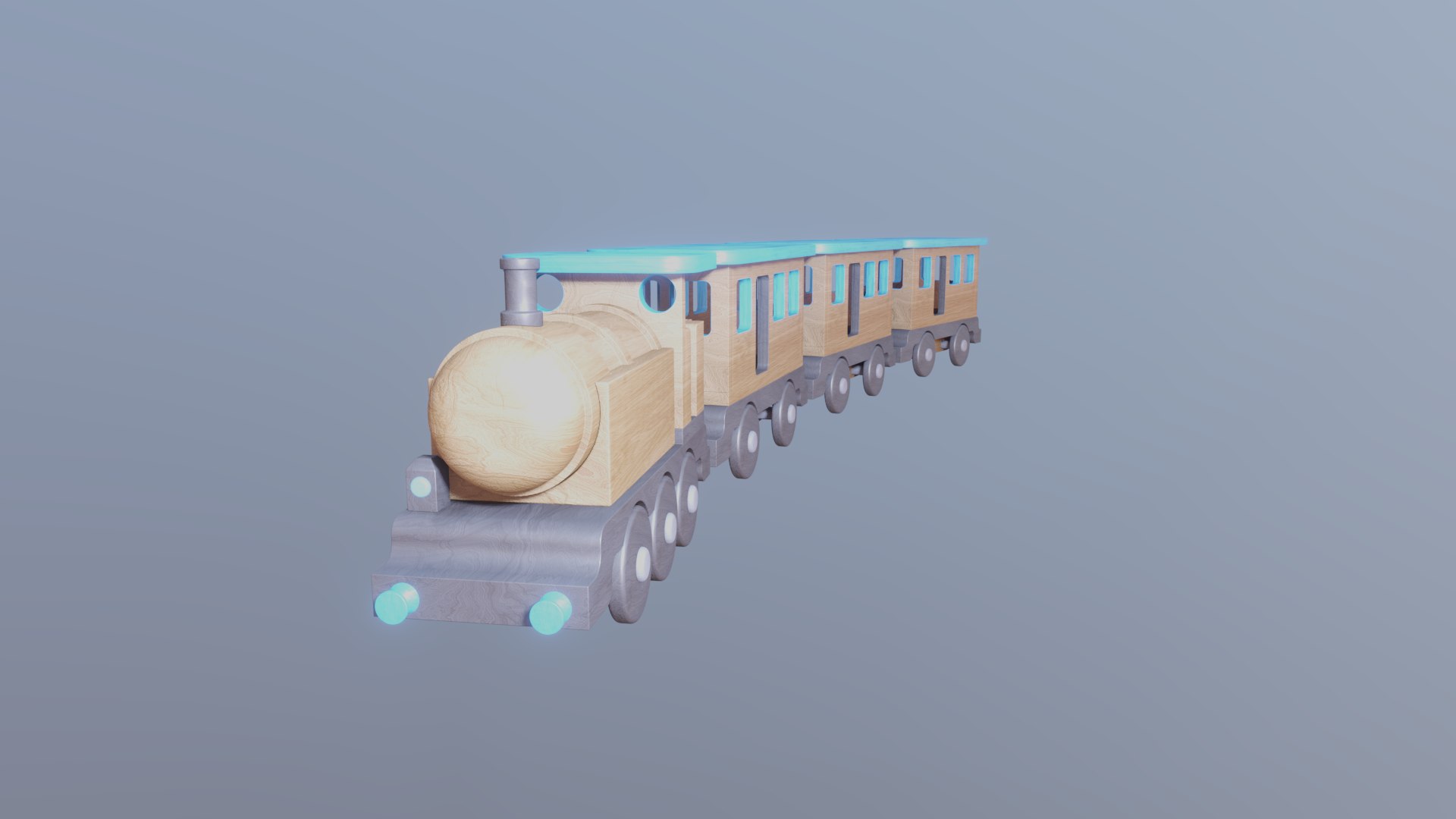 WOODEN LITTLE TRAIN And CARRIAGES BUNDLE - RogueFilmProductions 3D ...