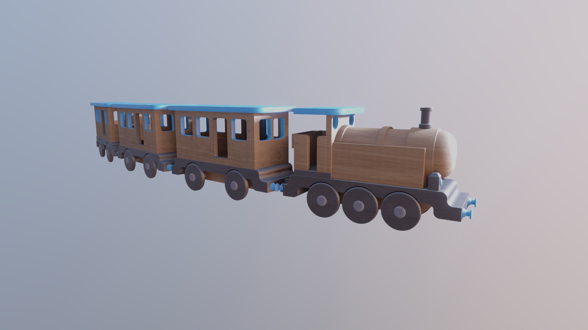 WOODEN LITTLE TRAIN And CARRIAGES BUNDLE - RogueFilmProductions 3D ...