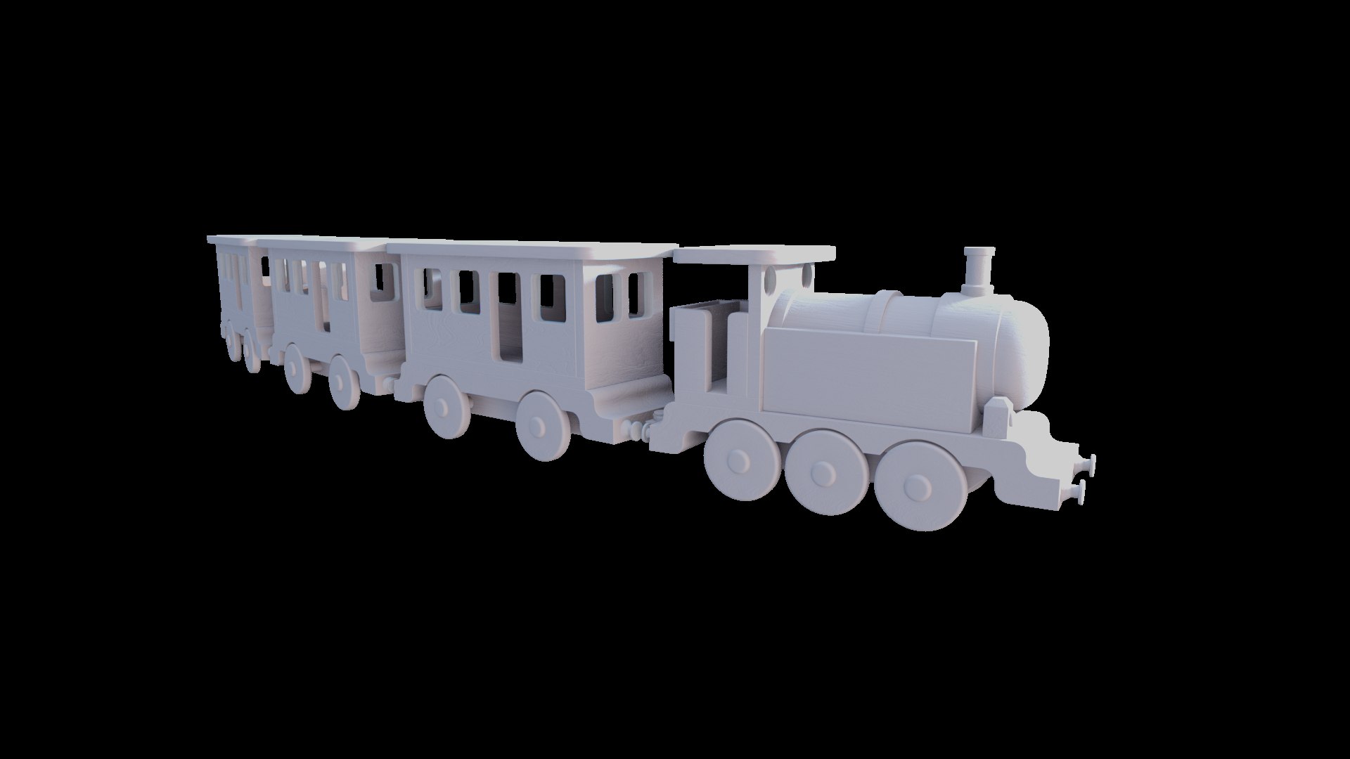 WOODEN LITTLE TRAIN And CARRIAGES BUNDLE - RogueFilmProductions 3D ...